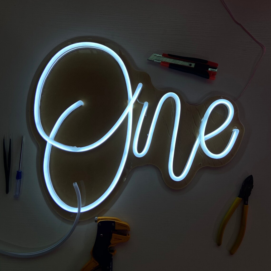 One Neon Sign for First Birthday Party baby Birthday Party - Etsy