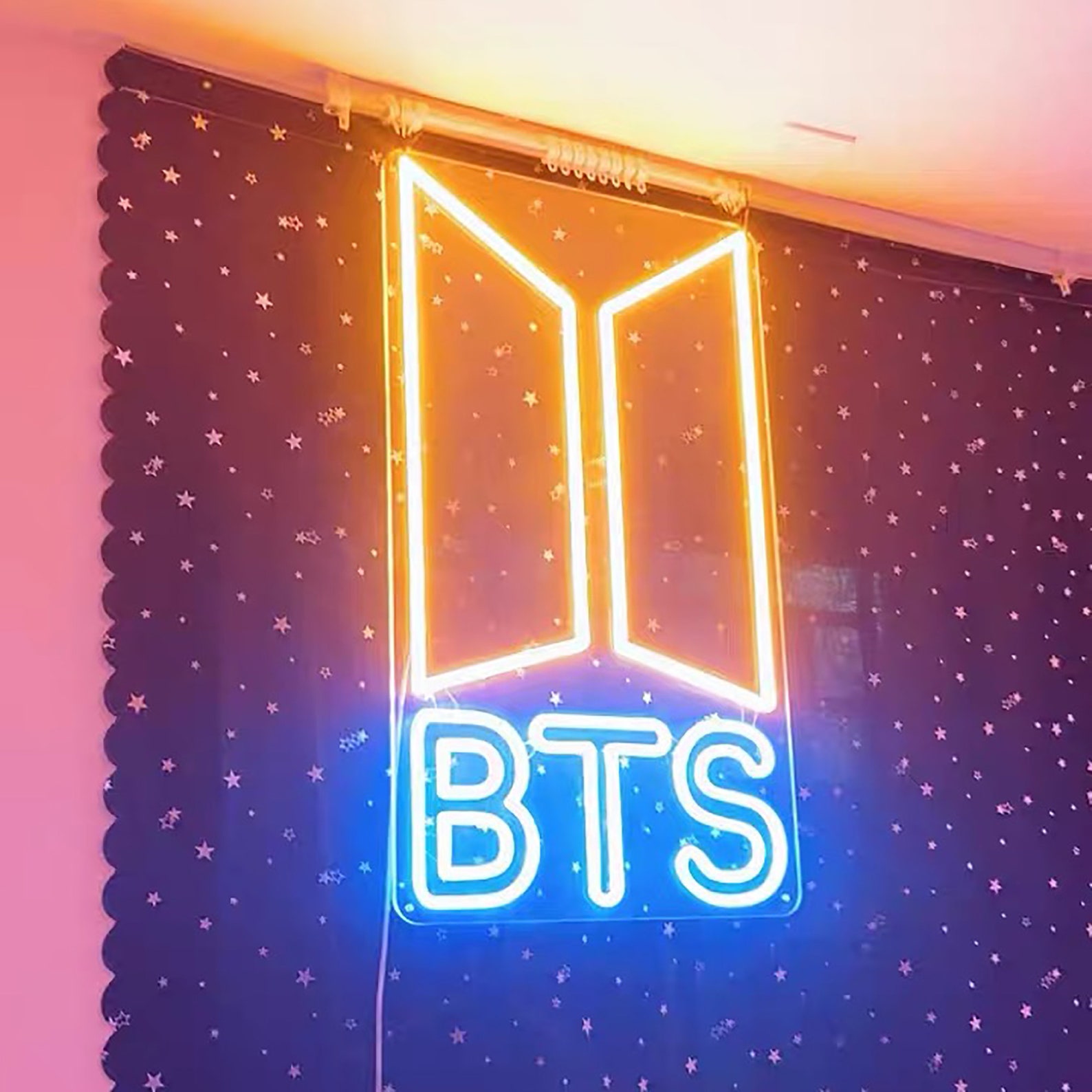 BTS bangtan Neon Lights logo concert led Sign wall decor | Etsy
