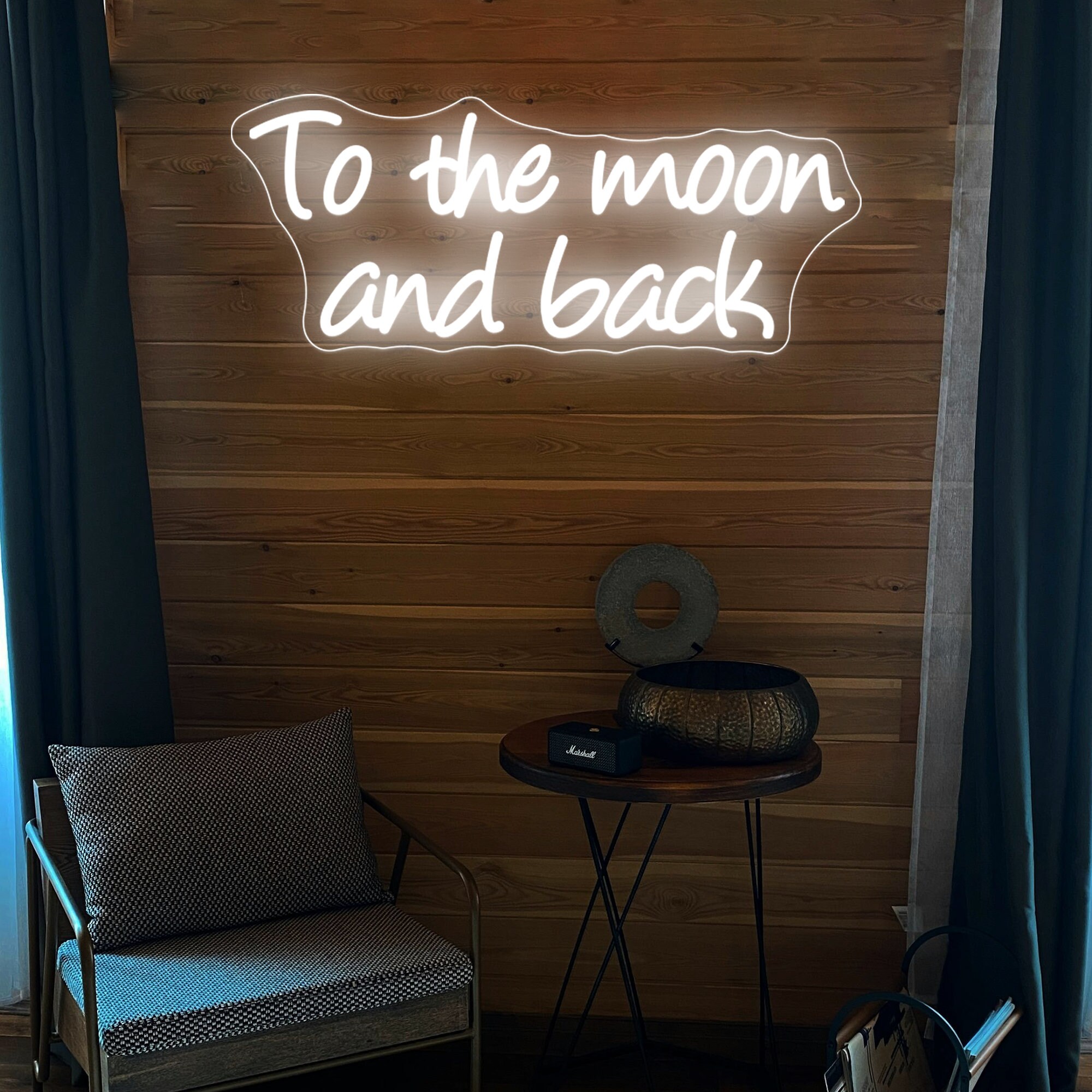 To the Moon and Back Neon Light Sign Decor Party Engagement Bedroom ...