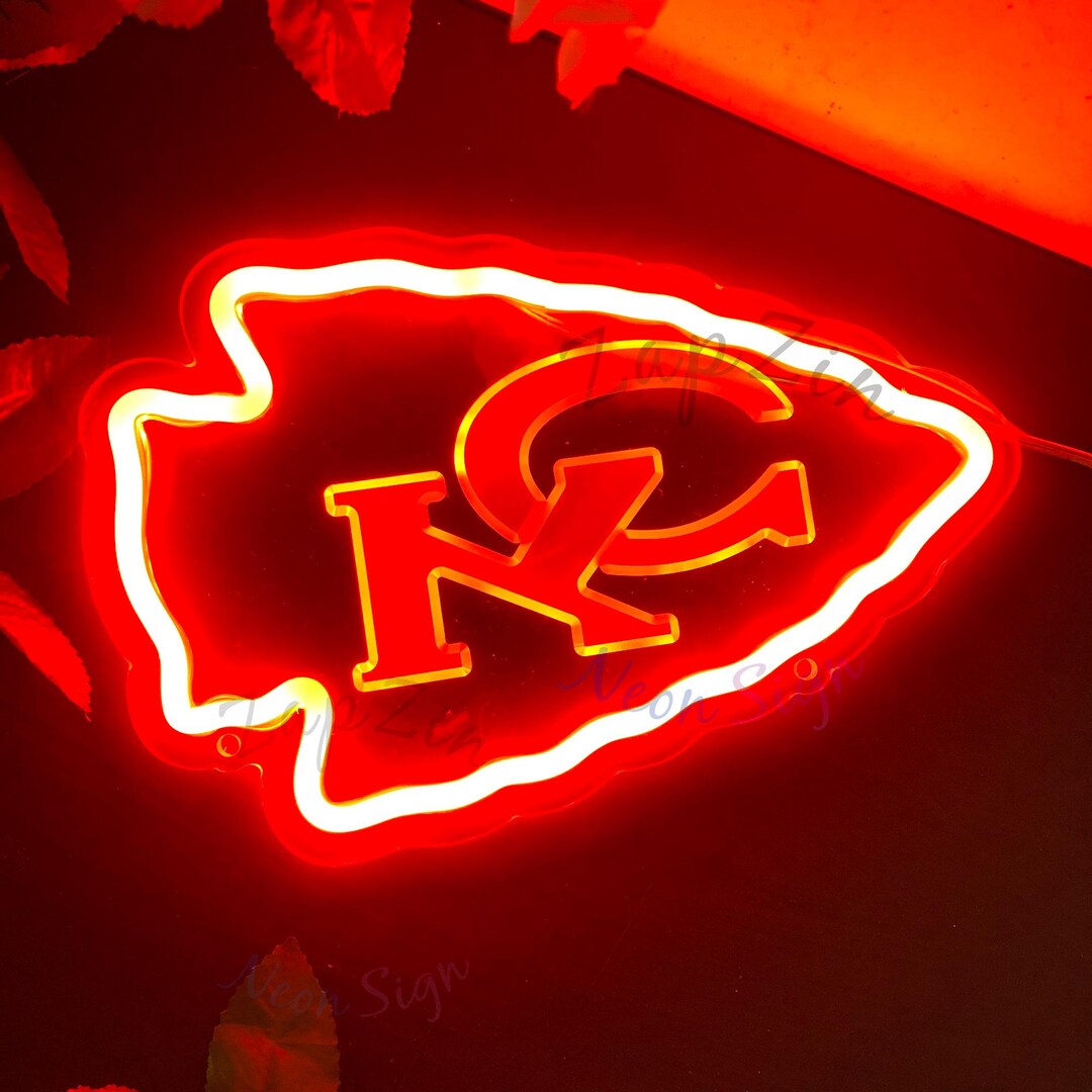 Custom Sports Football Neon Sign,kansas City Chiefs Neon Light ,USB ...