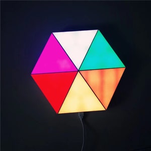 Color Changing Wall Led Light Blocks double Control Volume Triangle ...