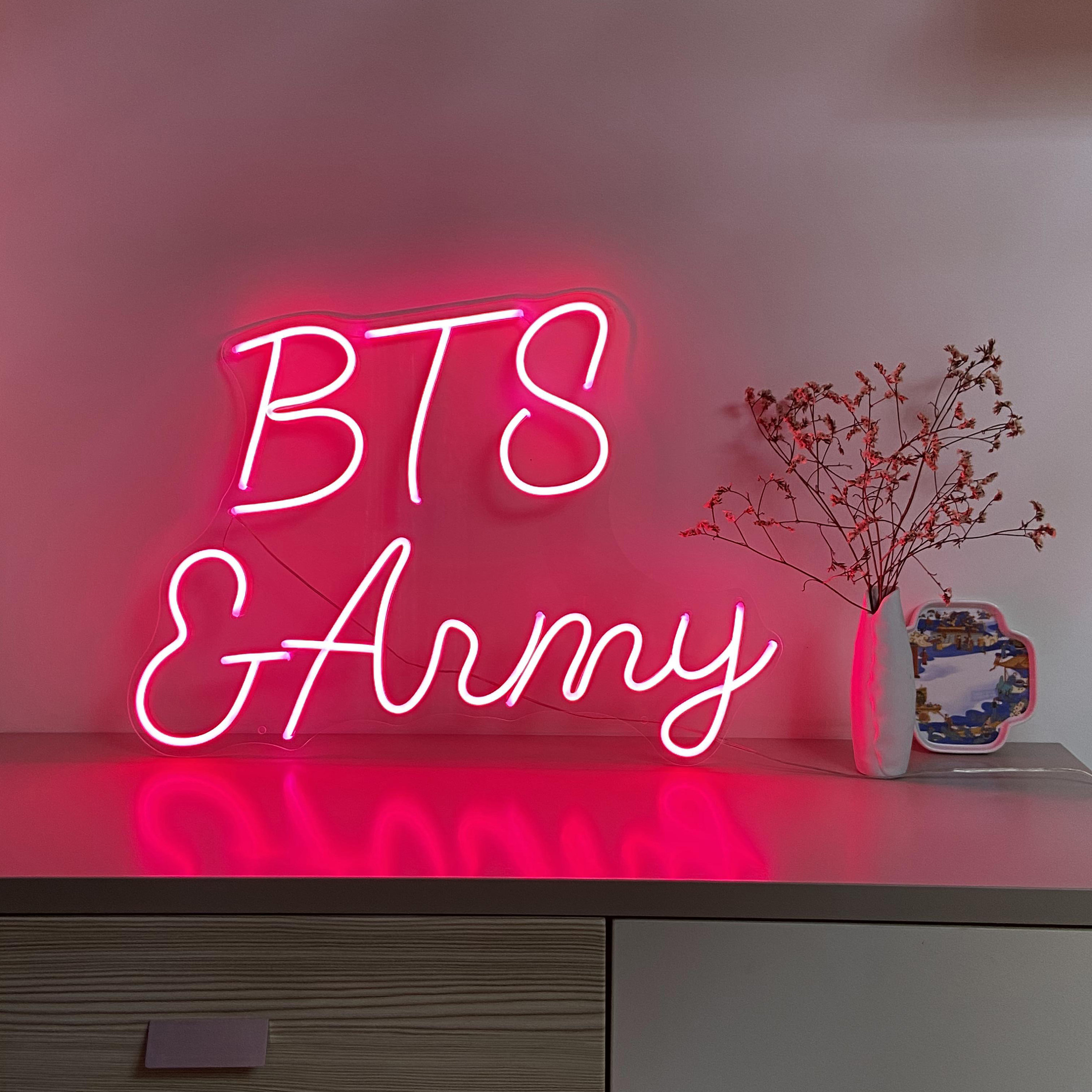 BTS Bangtan Neon Lights Logo Concert Led Sign Wall Decor | Etsy Hong Kong