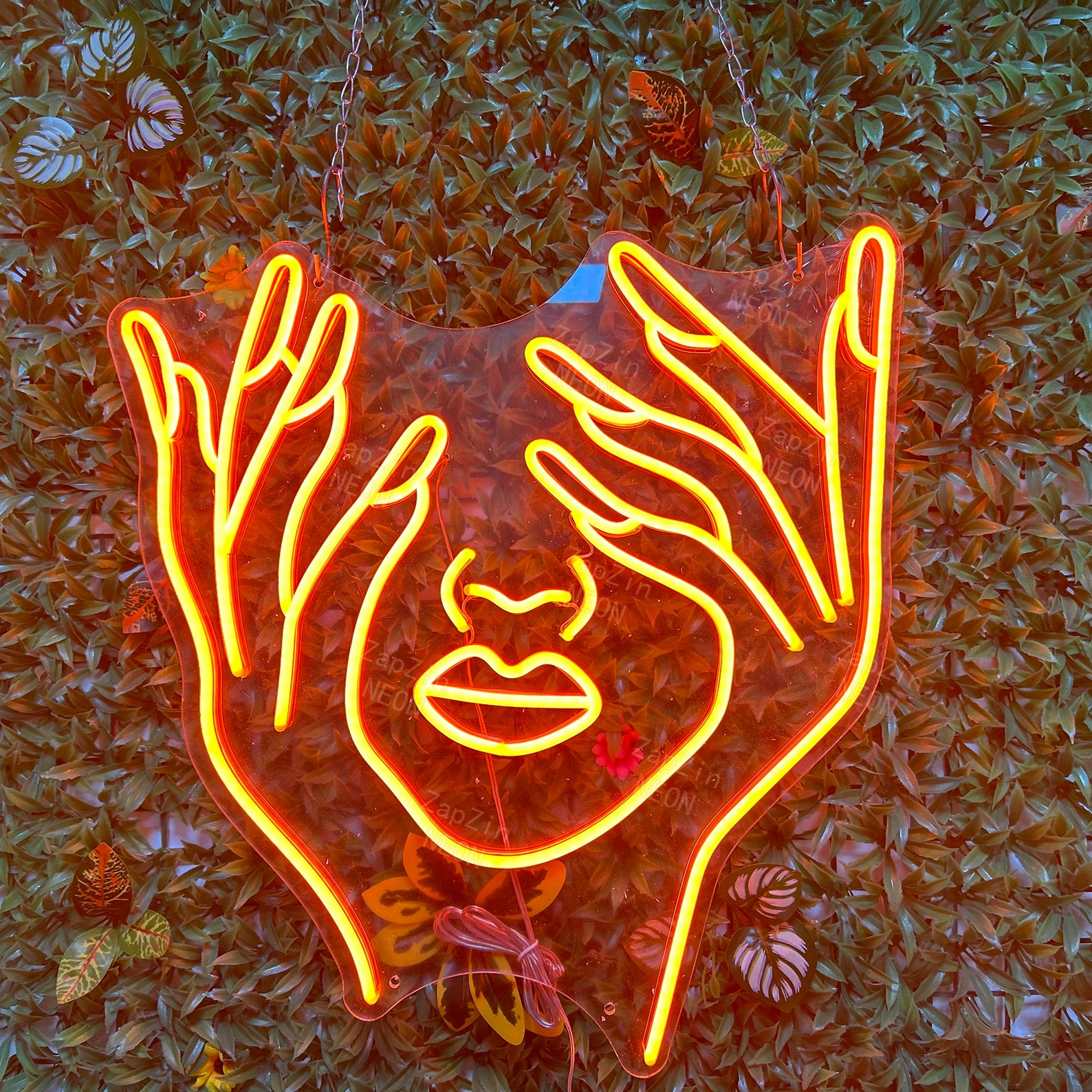 Hold Face Neon Sign，custom Flex Neon Led for Home Wall Decor ...