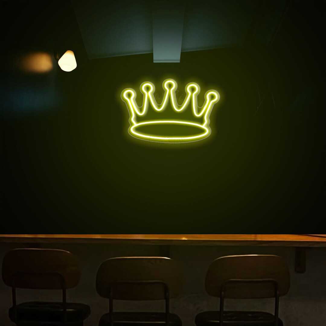 Crown Neon Sign，custom Neon Sign Wall Home Decor, Neon Sign Light ...