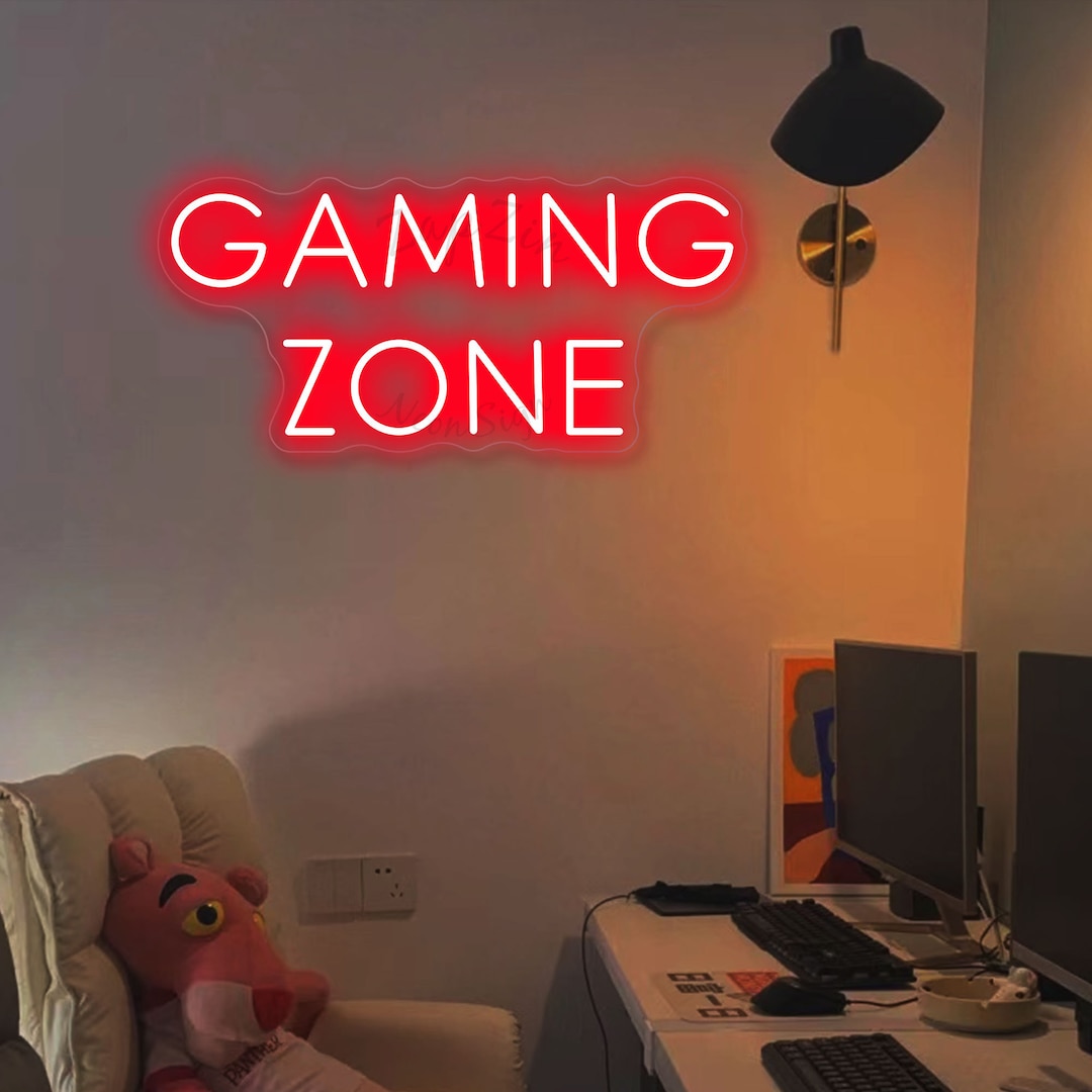 Personalized Gaming Zone Neon Sign Custom Gamer Room Led Light for ...