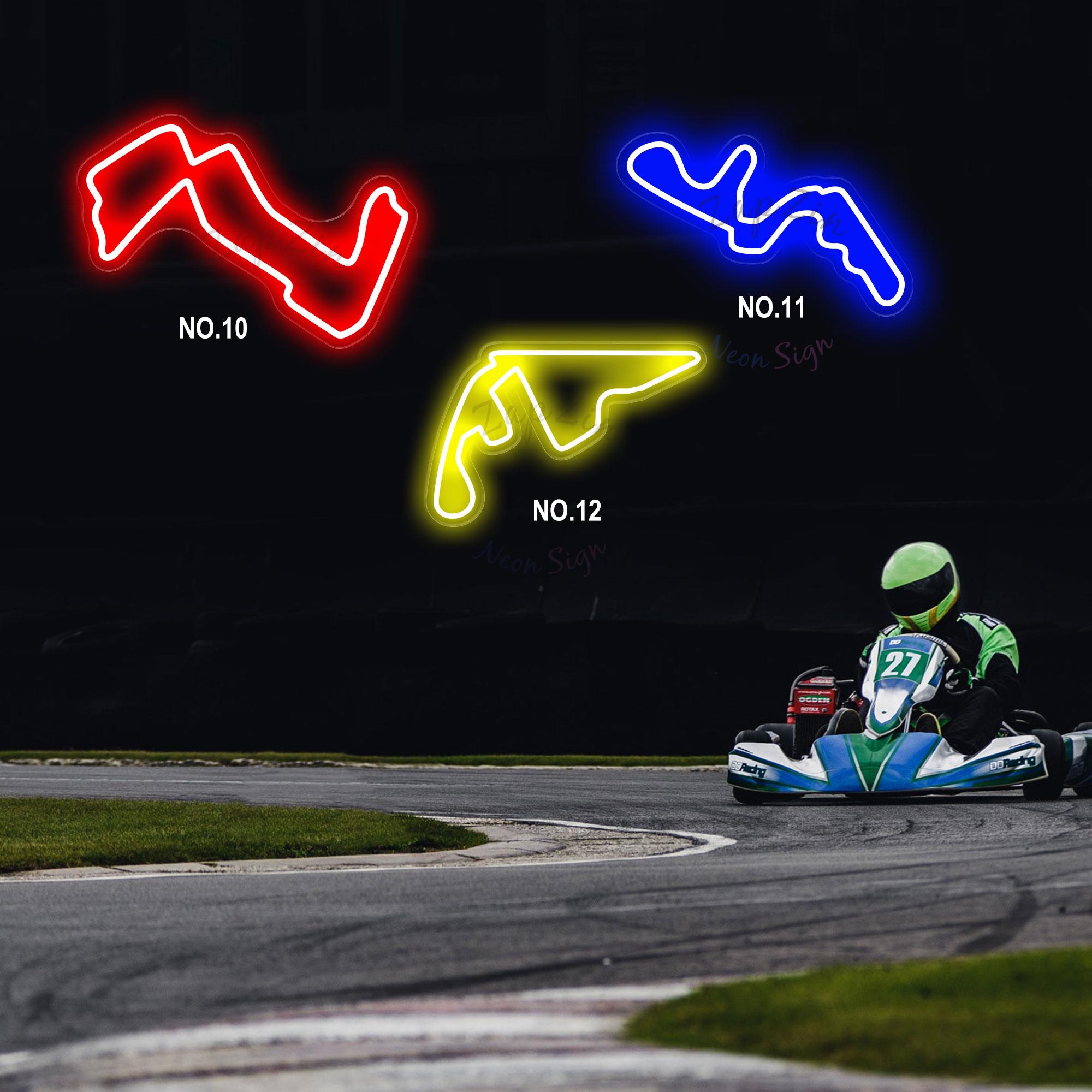Game Track Neon Sign, Simulation Loop, Race Tracks Design, Custom ...