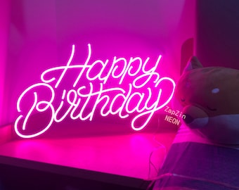 Happy Birthday Neon Sign - Etsy