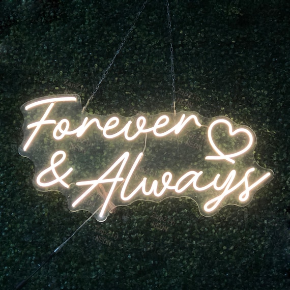 Custom Neon Forver and Always Sign for Wedding Engagement - Etsy