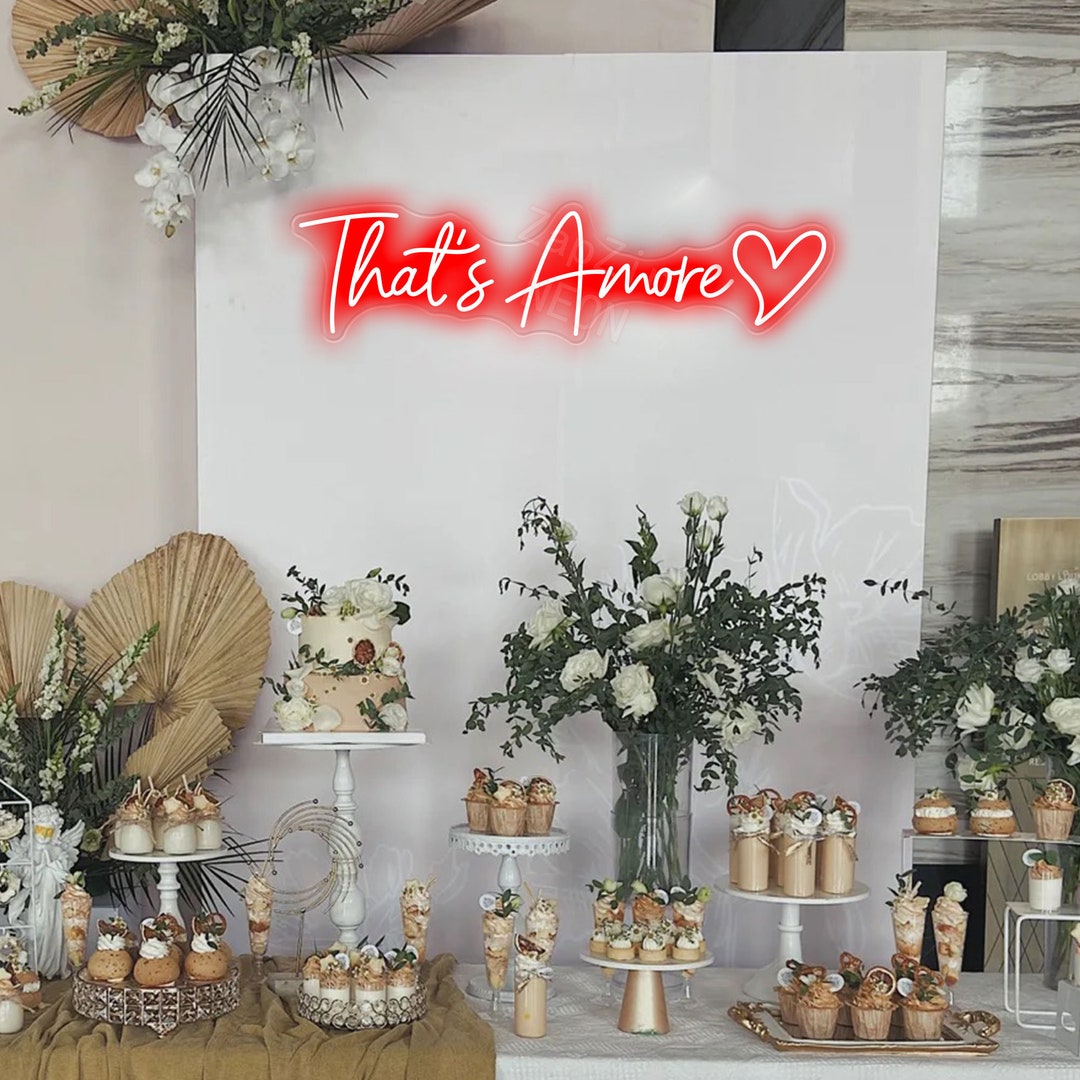 Custom That Amore Neon Sign, Wedding Decor Led Neon Light, Personalized ...