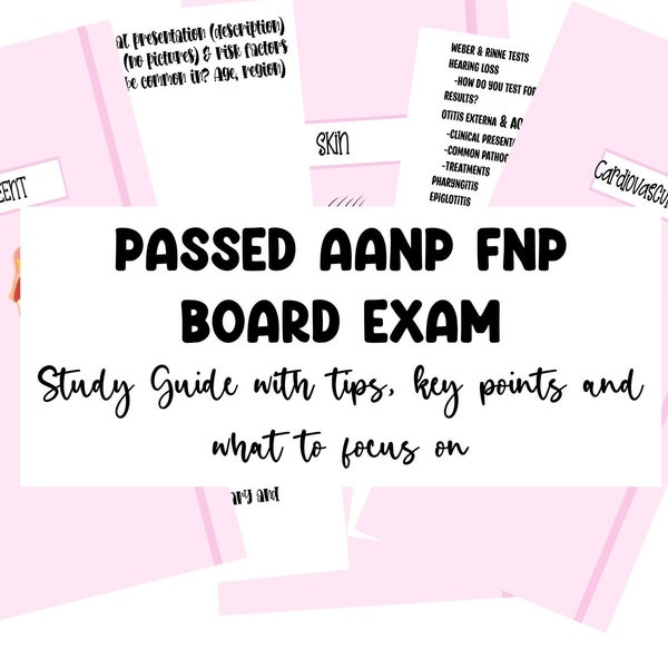 Aanp Study Guide - Etsy