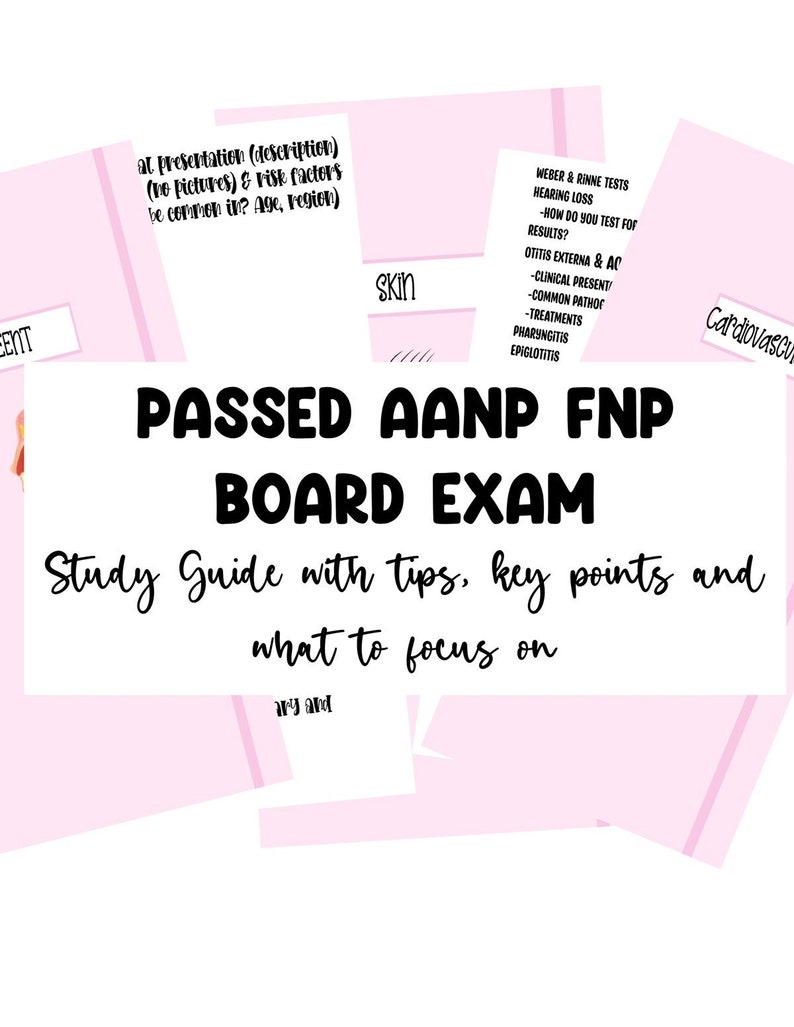 PASSED- AANP FNP Boards September 2022 - Study Guide - Etsy