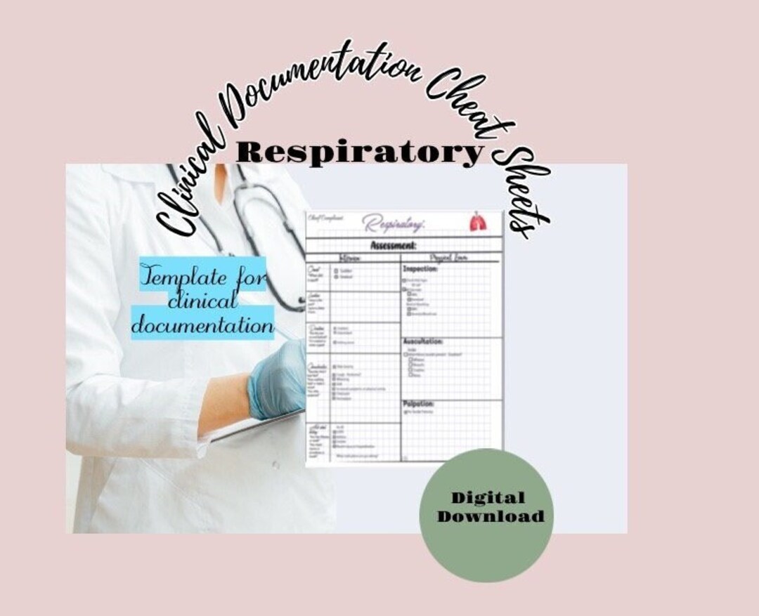 Clinical Documentation Template - Respiratory - Etsy