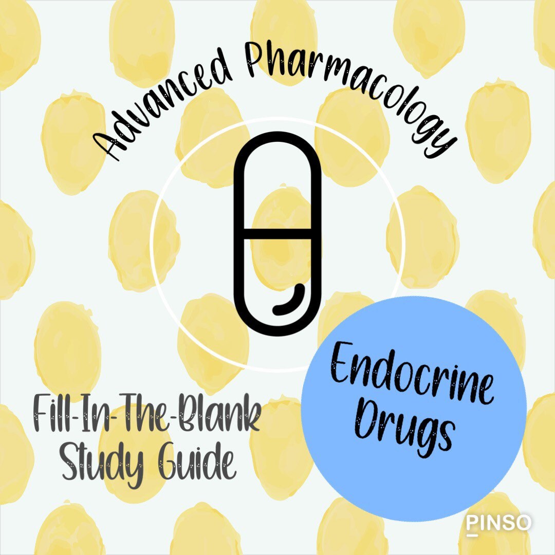 Advanced Pharmacology Study Guide: Endocrine Drugs - Etsy