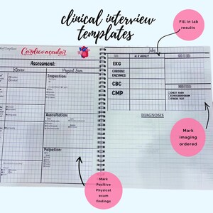 Clinical Visit Templates Notebook - Etsy