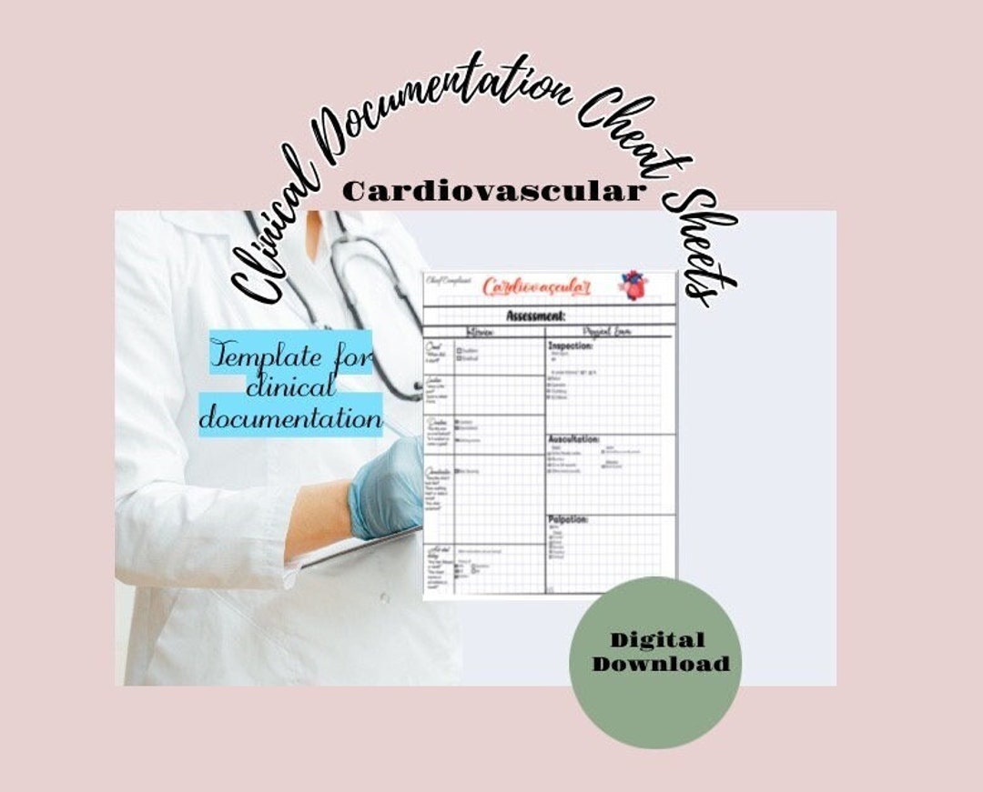 Clinical Documentation Template - Cardiovascular - Etsy