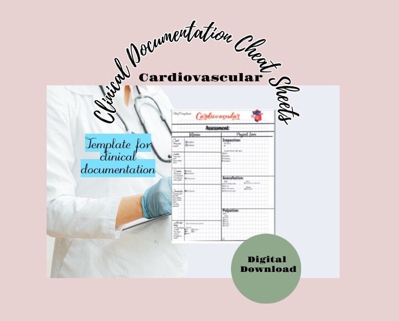 Clinical Documentation Template - Cardiovascular - Etsy