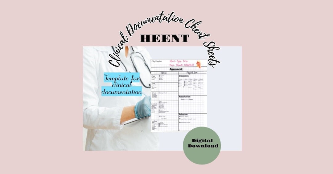 Clinical Documentation Template - HEENT - Etsy