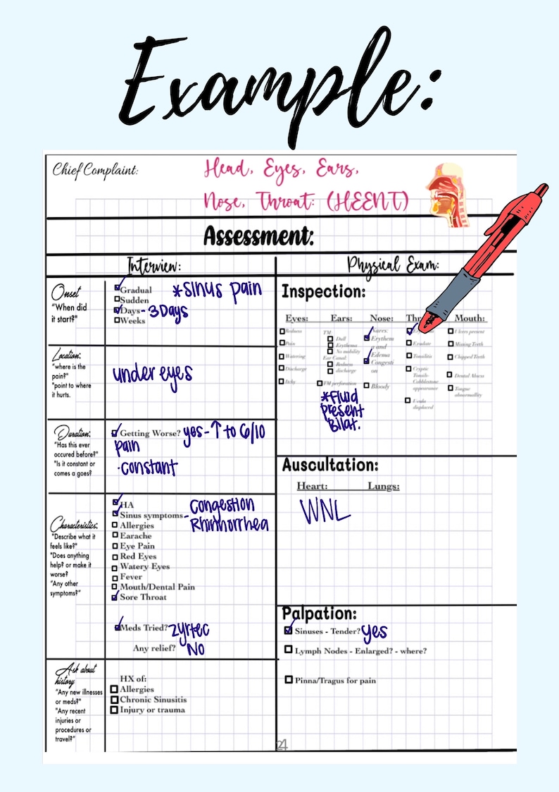 Clinical Visit Templates Notebook - Etsy