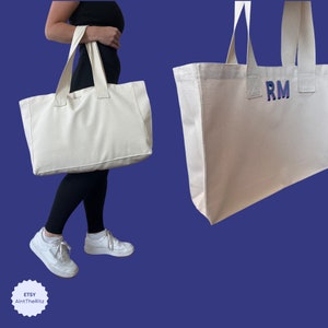 Personalized XL Canvas Bag | Custom Oversized Tote | Bachelorette Gift ...