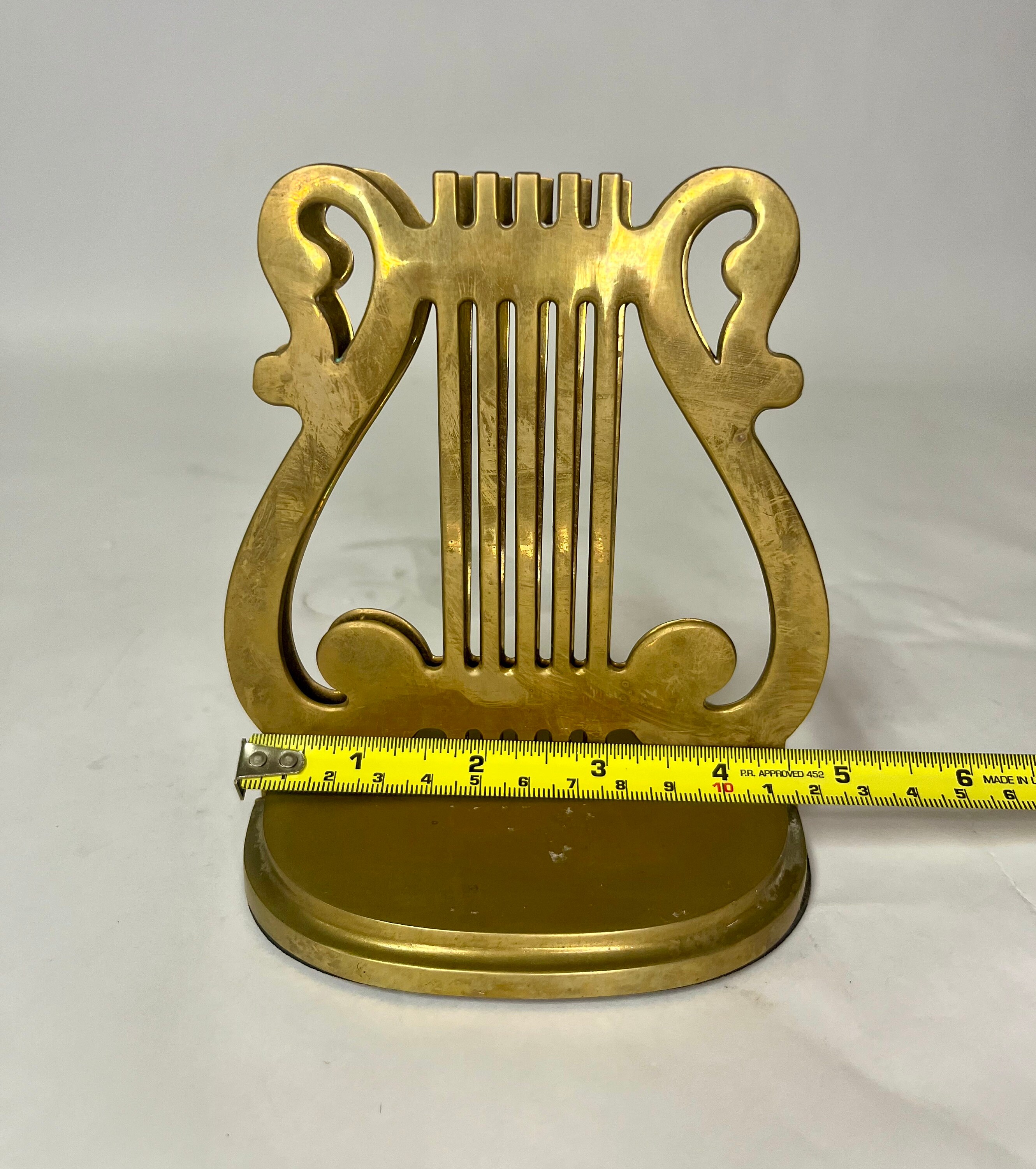 Brass Musical Note / Lyre Shaped Bookends - Etsy