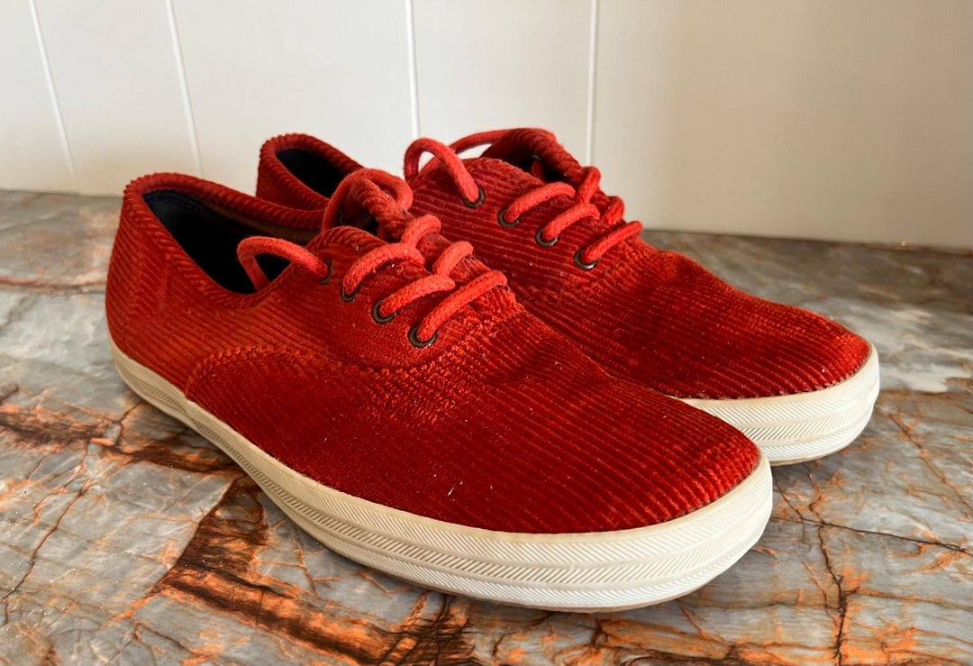 Kate Spade New York Red Corduroy Shoes Sneakers - Etsy