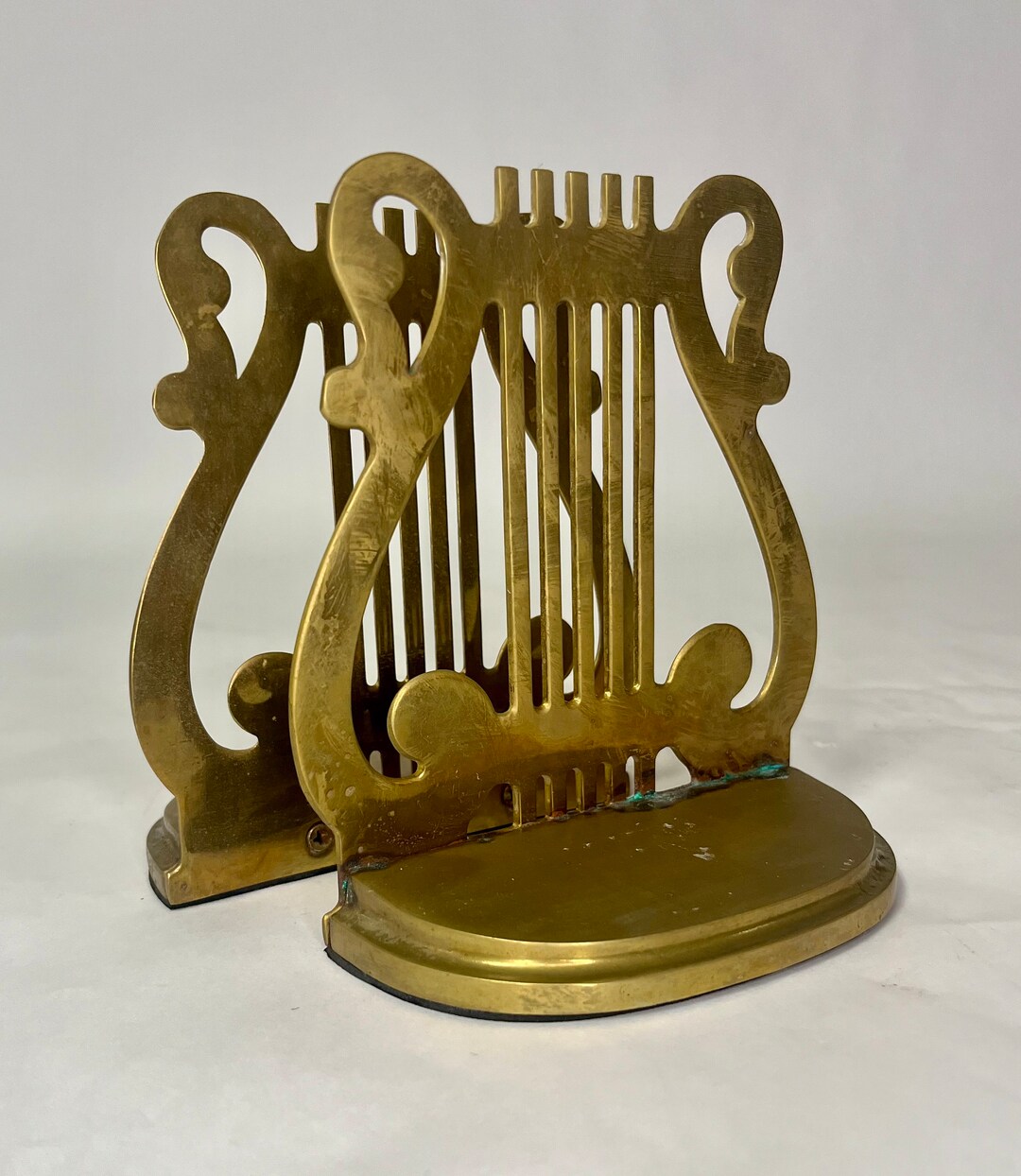 Brass Musical Note / Lyre Shaped Bookends - Etsy
