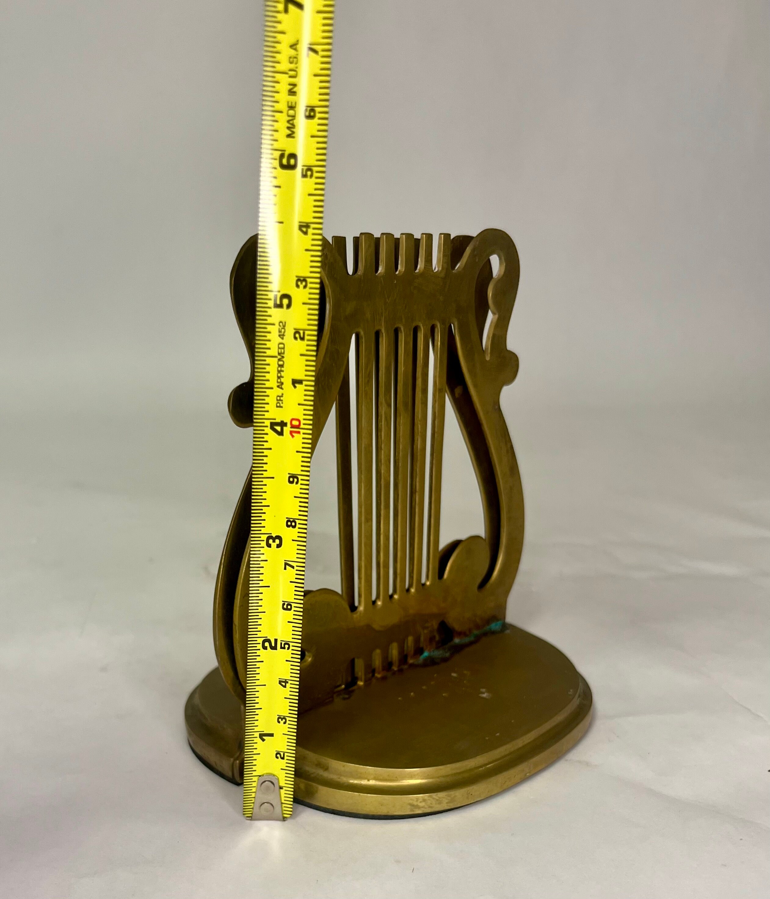 Brass Musical Note / Lyre Shaped Bookends - Etsy