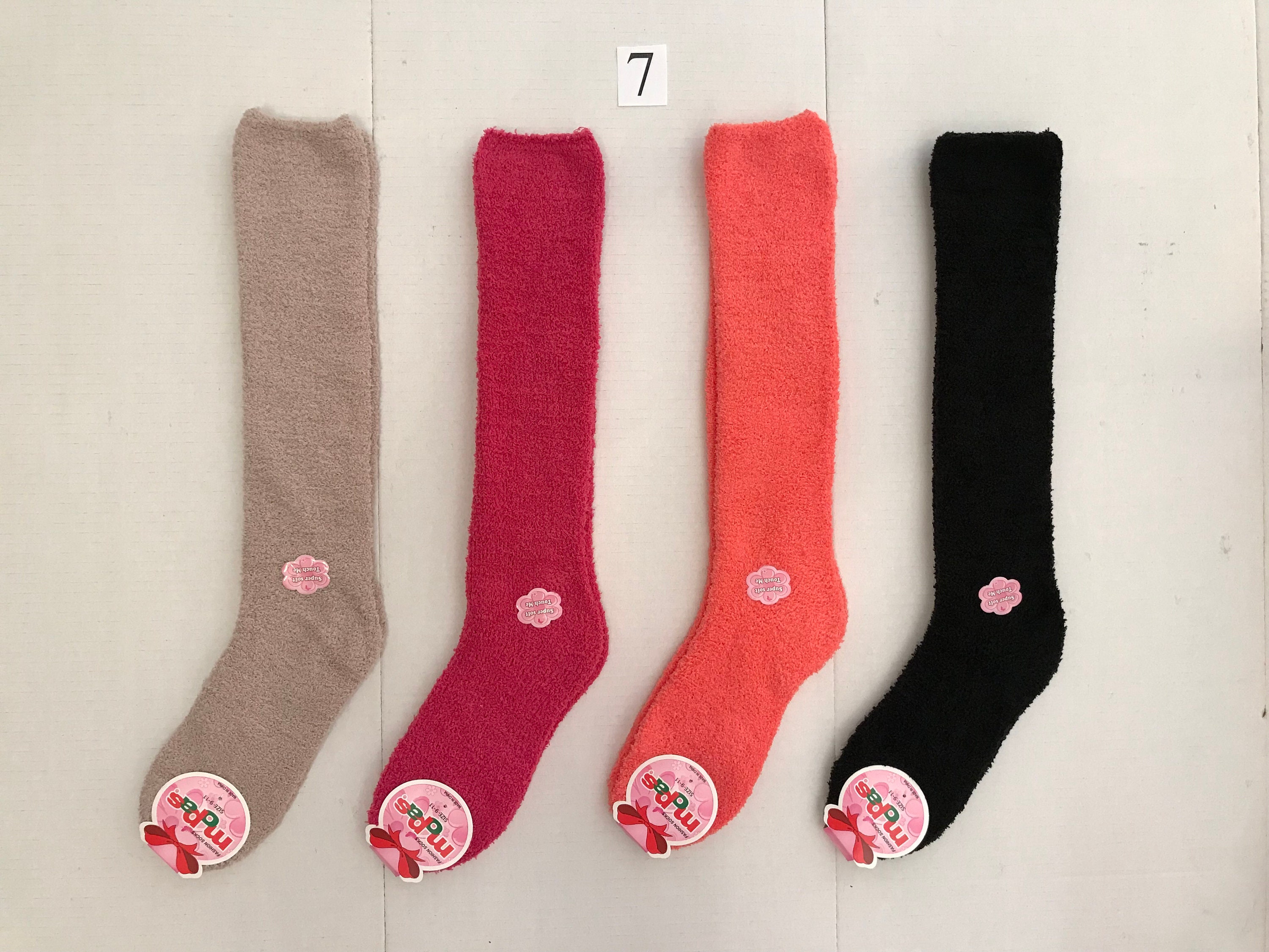 4 Pair of Plush Soft Knee High Socks - Solid Colors (post #87) - Etsy