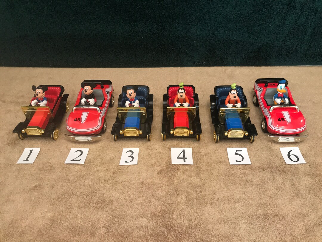 Pull Back Friction Race Cars, Disney Collector Die-cast, With Mickey ...