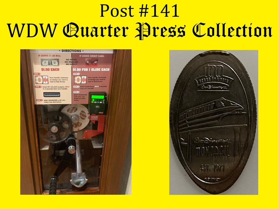 Quarter Press - Vintage WDW Quarter Press Collection - Assorted ...