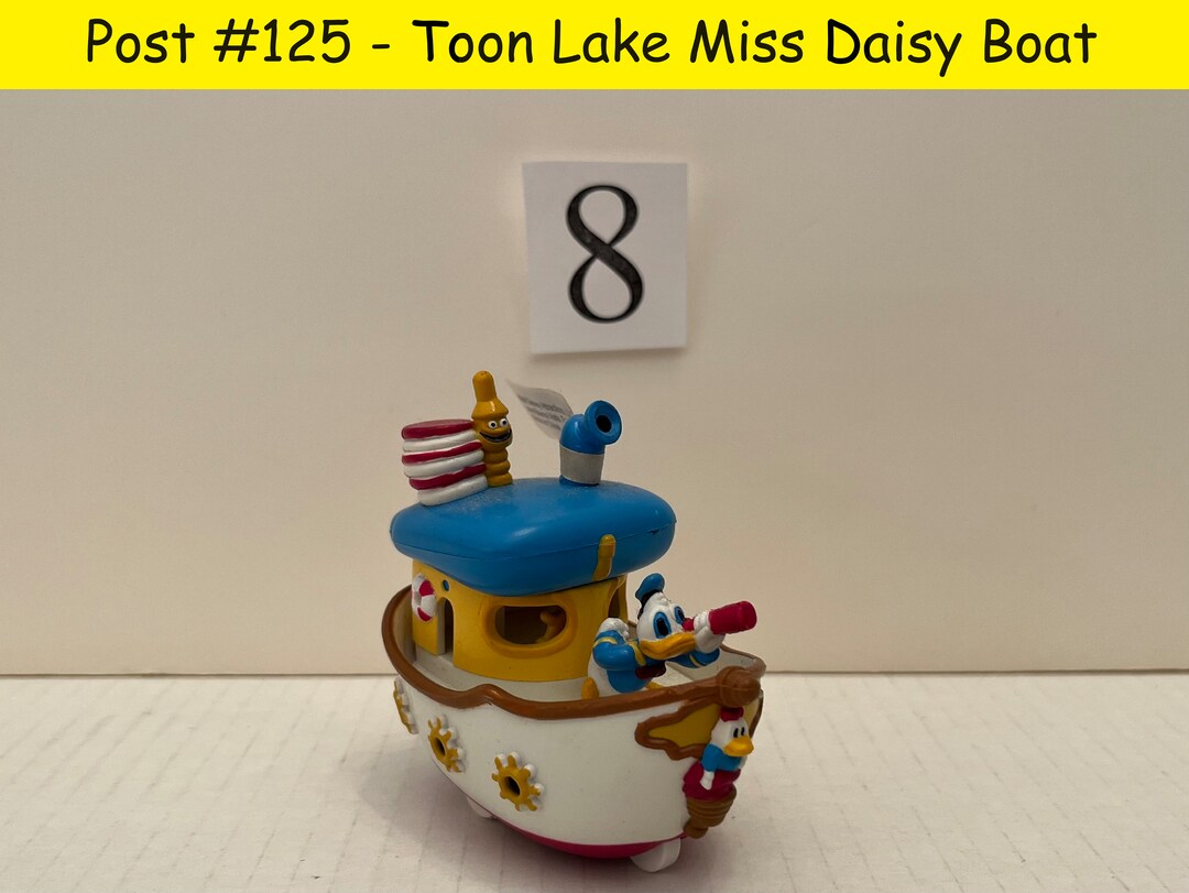Vintage Disney Toon Lake Miss Daisy Donald Duck Pullback Boat - Etsy