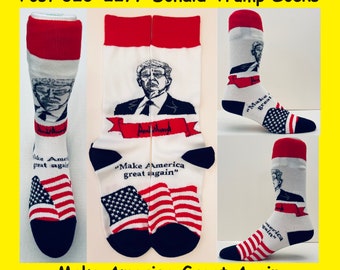 President Donald Trump Novelty "hair" Socks / Stockings - Make America ...