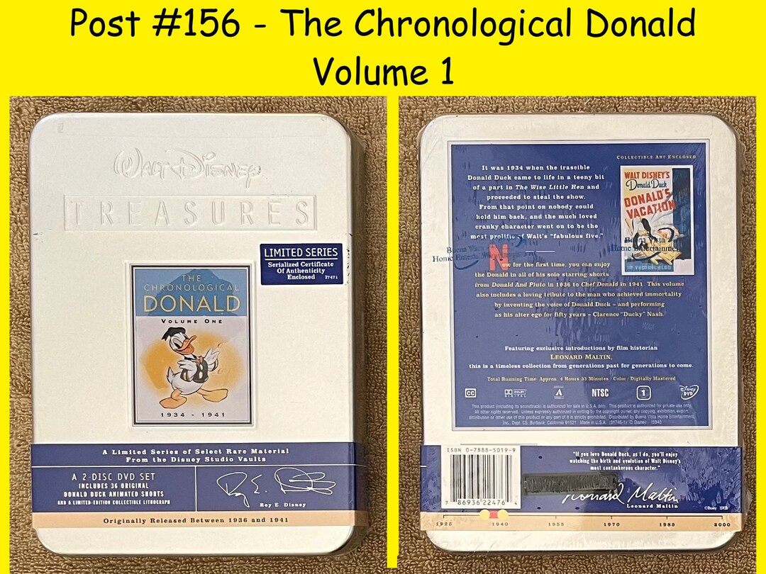 DVD Set - the Chronological Donald Volume One, Vintage Walt Disney ...