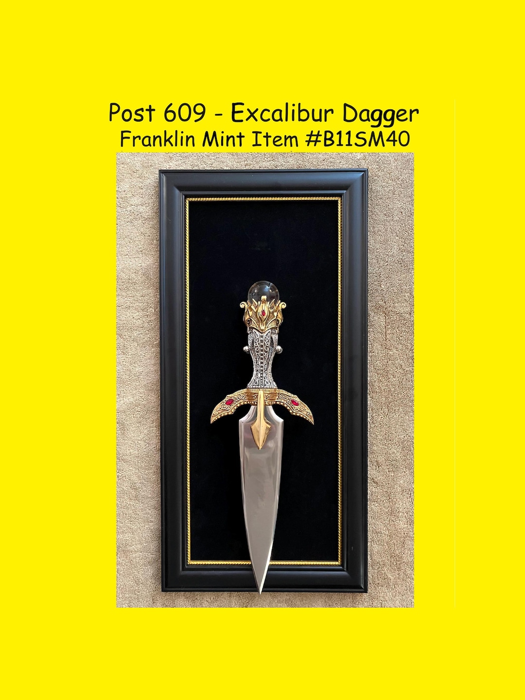 King Arthur's Dagger - Franklin Mint Item #B11SM40, Excalibur Dagger ...