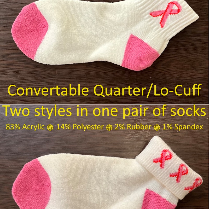 Breast Cancer Awareness Socks - Etsy