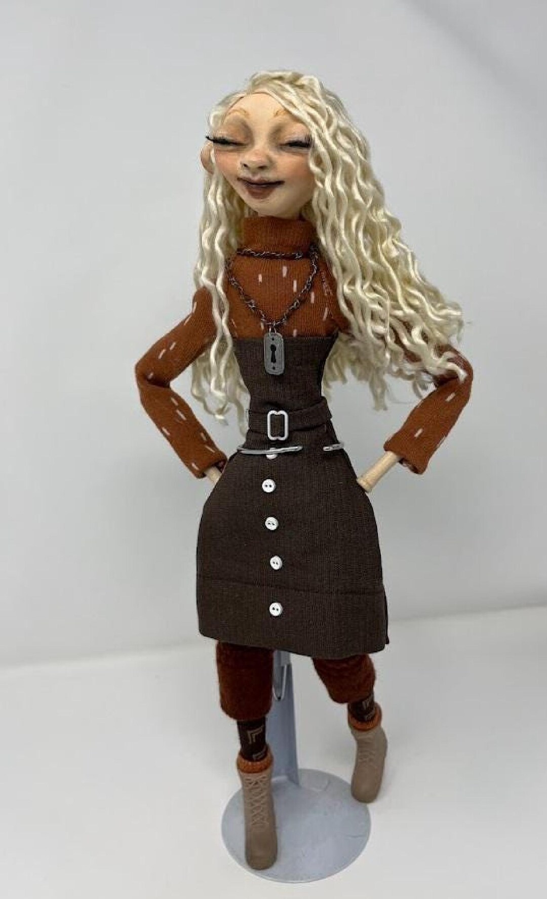 1/4 Scale OOAK Art Doll, Sharron – Whimsical Pantomime Style – Buns and ...