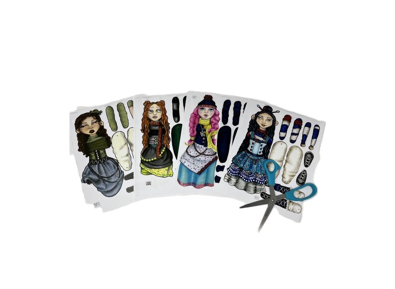 DIY Printable Paper Dolls – Buns and Nubs 4-doll Bundle - Etsy