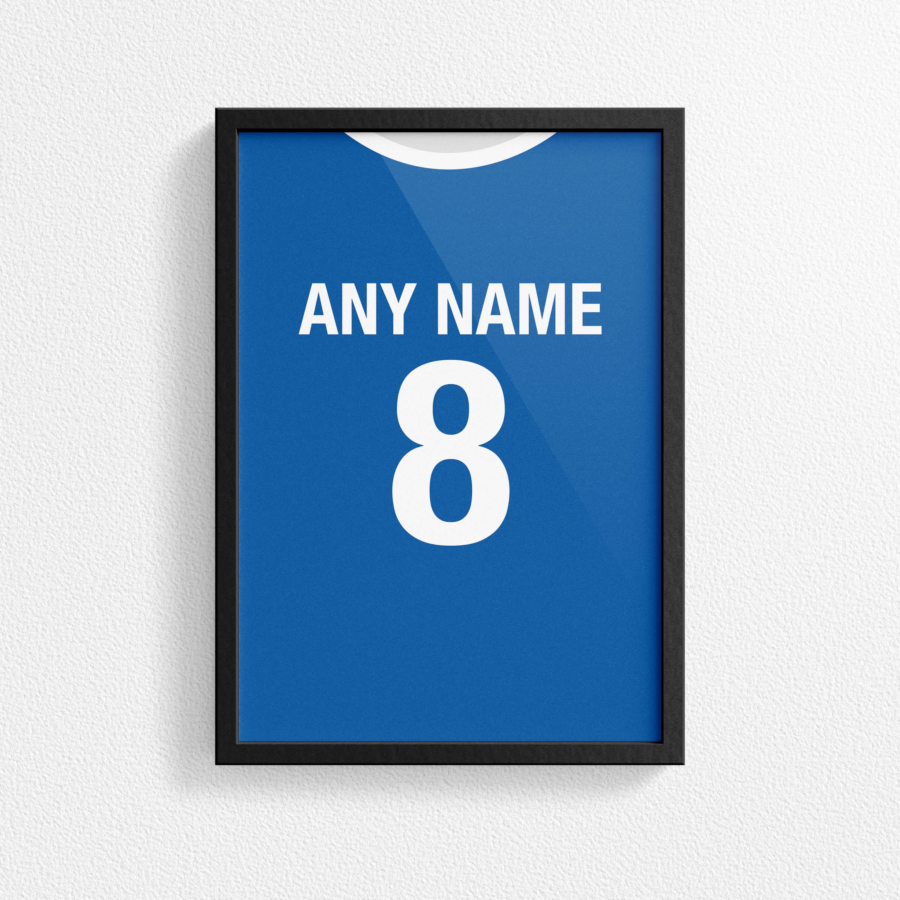Personalised Everton Inspired Colours Poster Print Frame Birthday ...