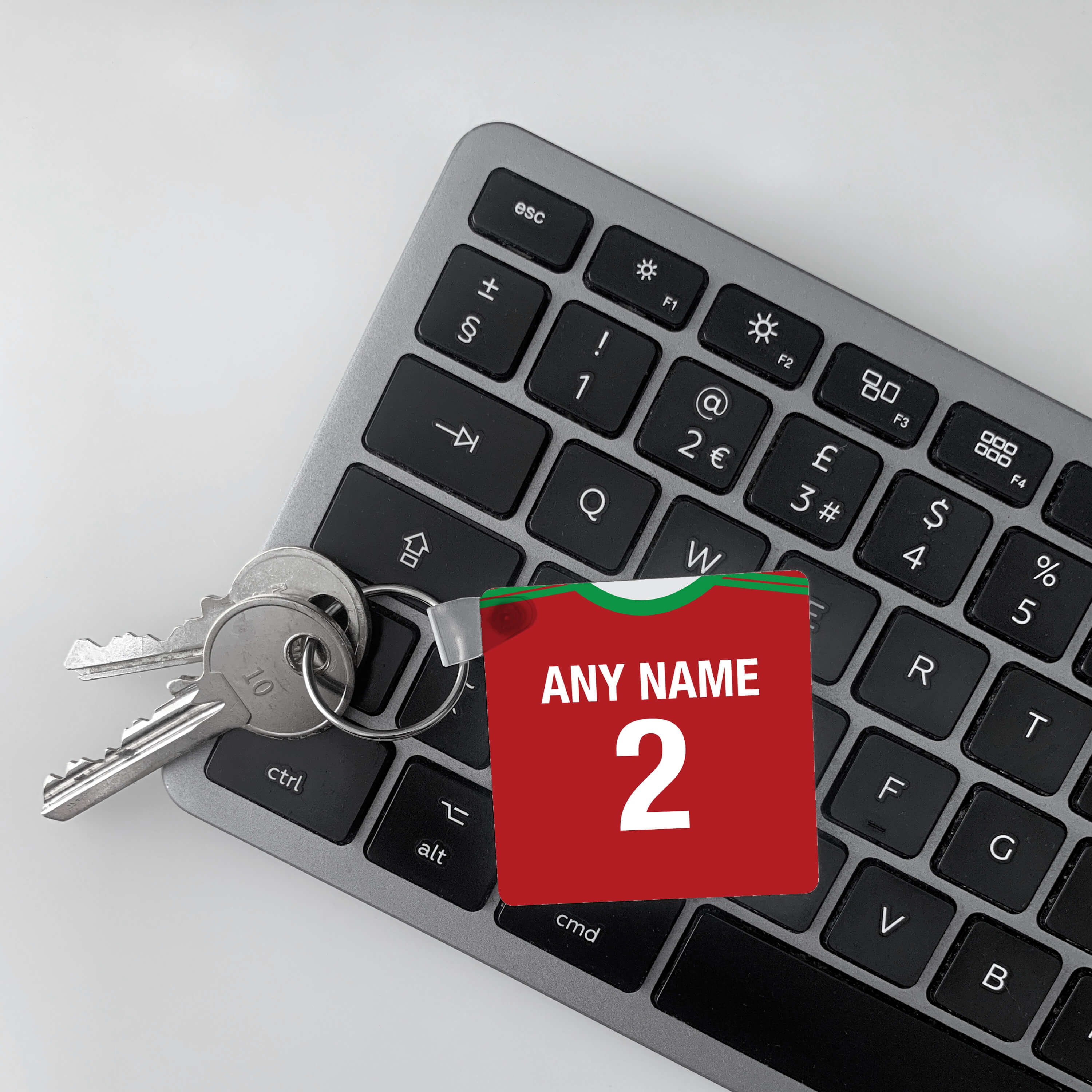 Personalised Morocco Inspired Colours Football Key Ring Birthday ...