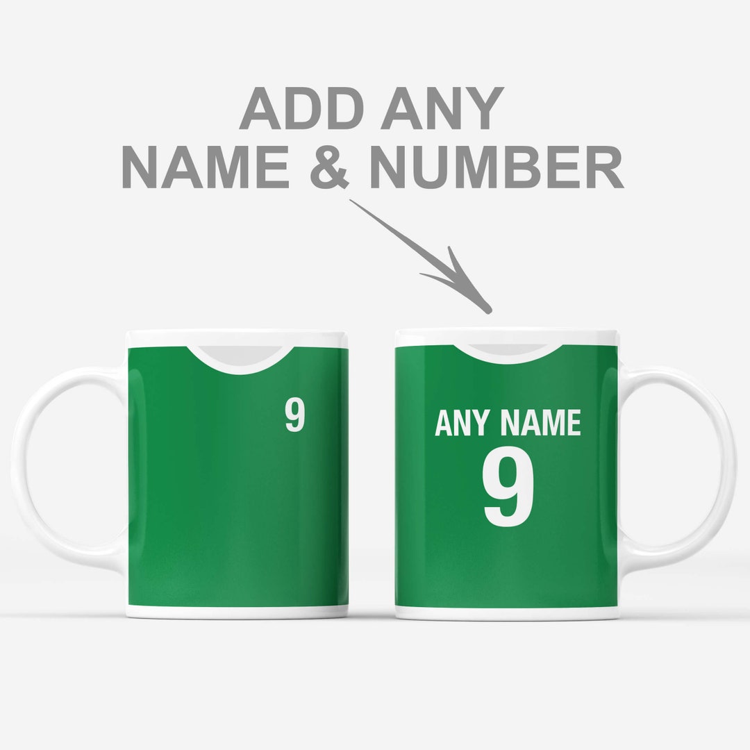 Personalised Saudi Arabia Inspired Colours Football Mug Coaster ...
