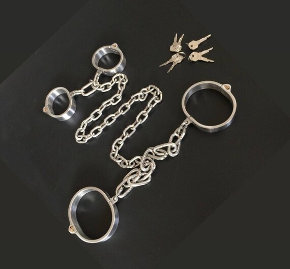 Metal Handcuffs Steel Handcuffs Locking Handcuffs Real | Etsy