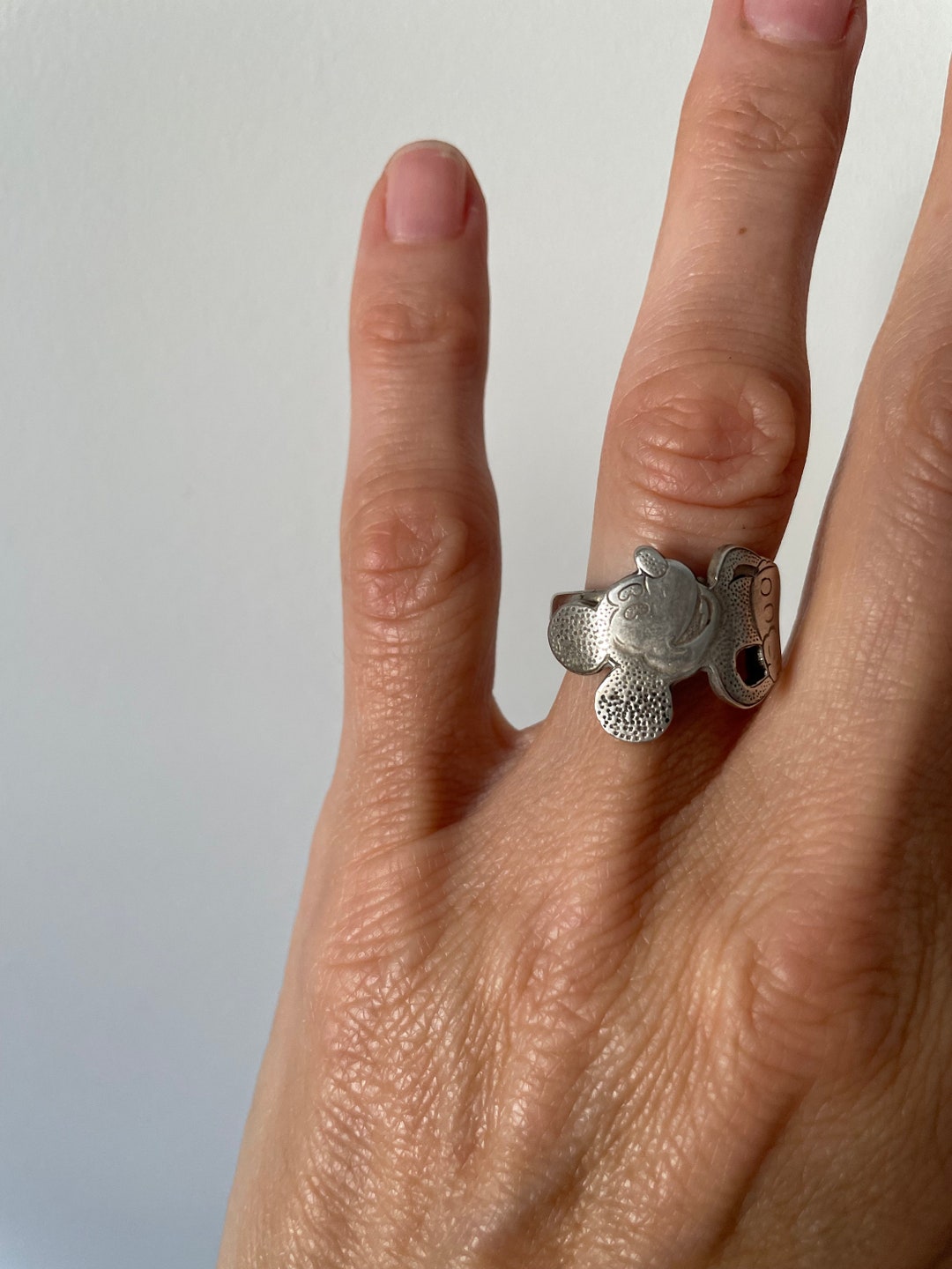 Vintage Mickey Mouse Sterling Silver Ring, Vintage Jewelry, Disney ...
