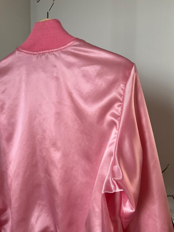 Vintage 1980s Birdie Pink Satin Jacket, Made in USA - Gem