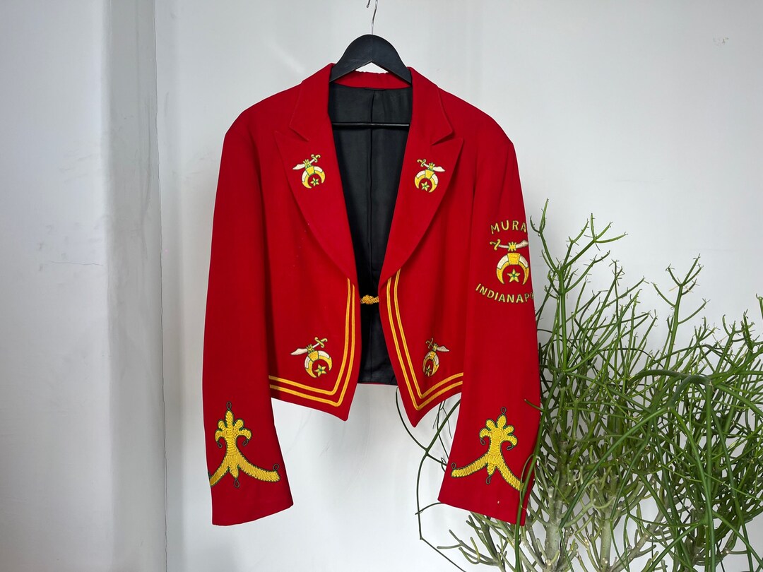 Vintage Murat Masonic Theatre Embroidered Red Wool Ihling Bros. Costume ...