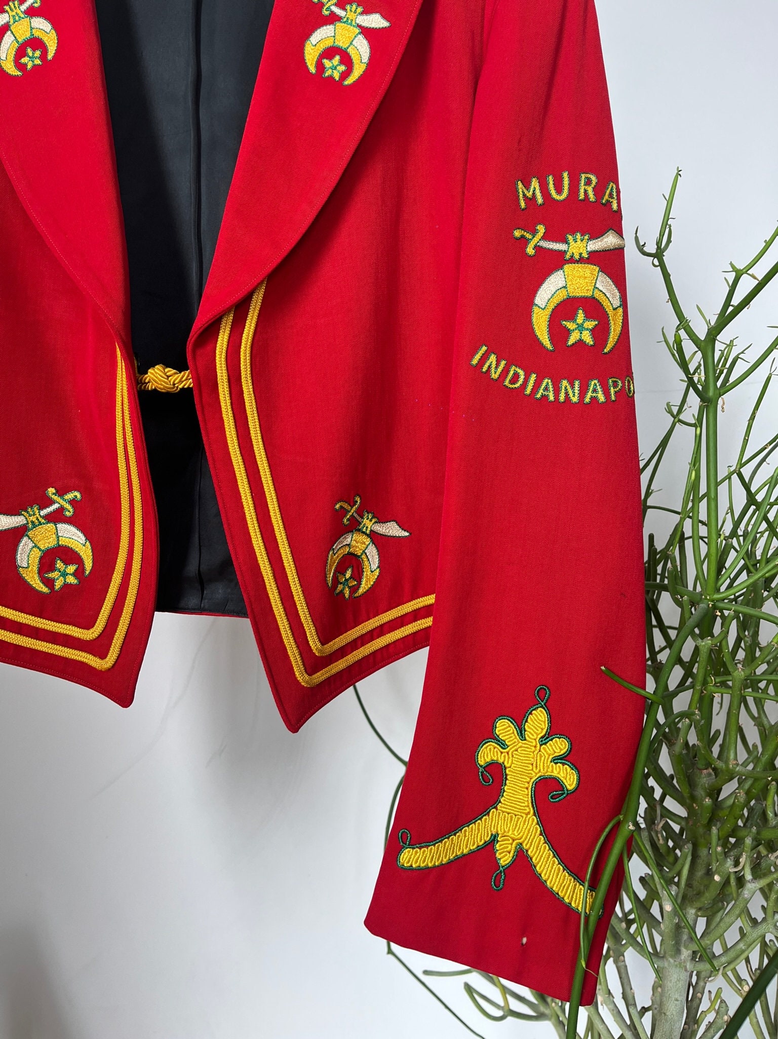 Vintage Murat Masonic Theatre Embroidered Red Wool Ihling Bros. Costume ...