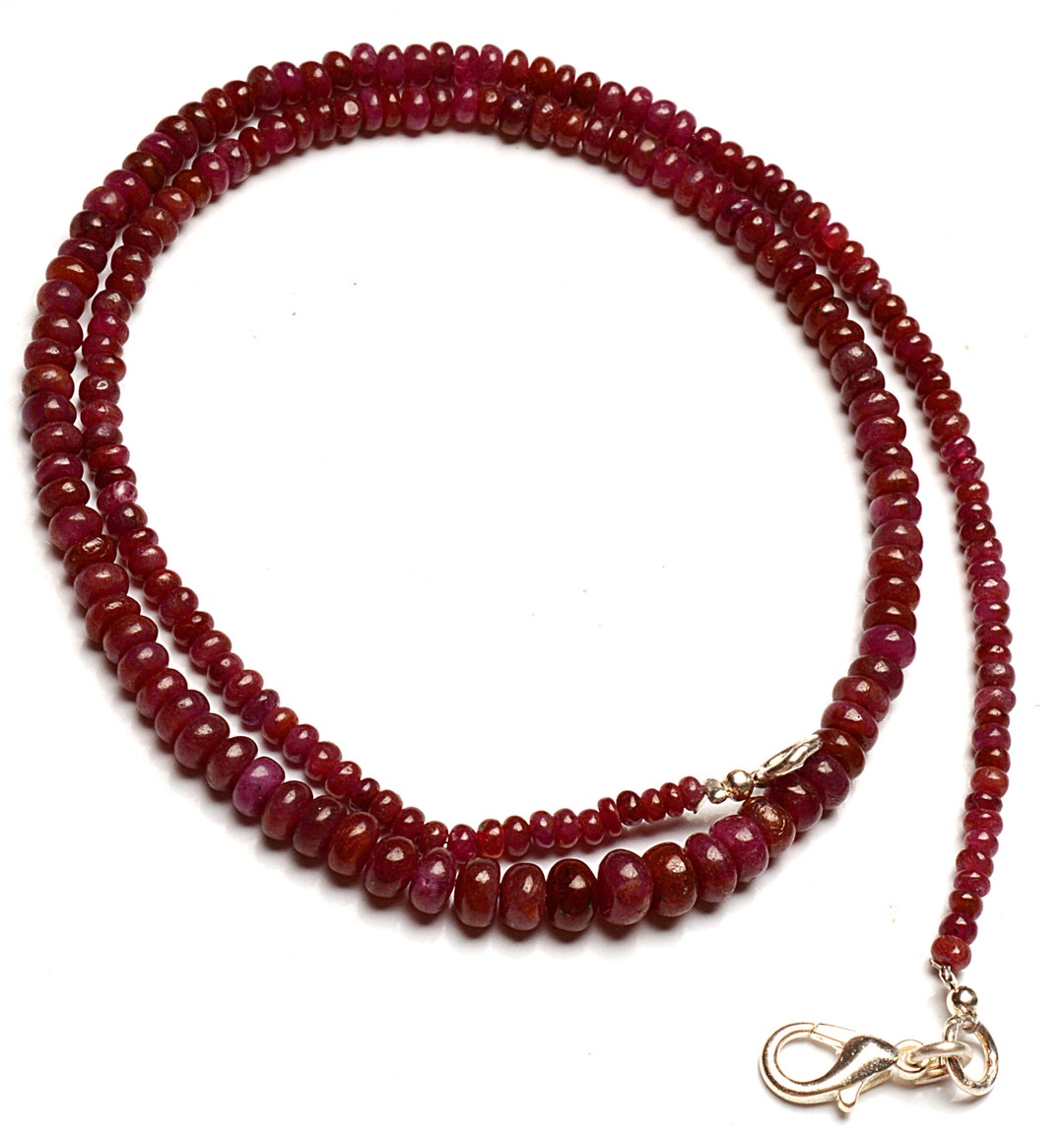 Natural Myanmar Burmese Ruby 3 to 5 Mm Size Smooth Rondelle Beads - 17 ...