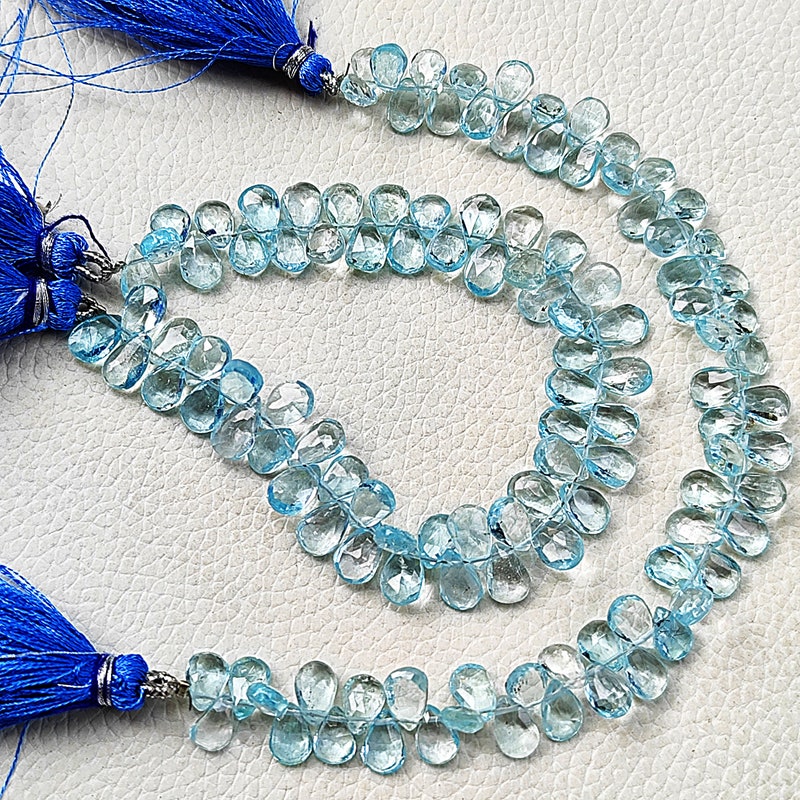Blue Topaz Briolette - Etsy