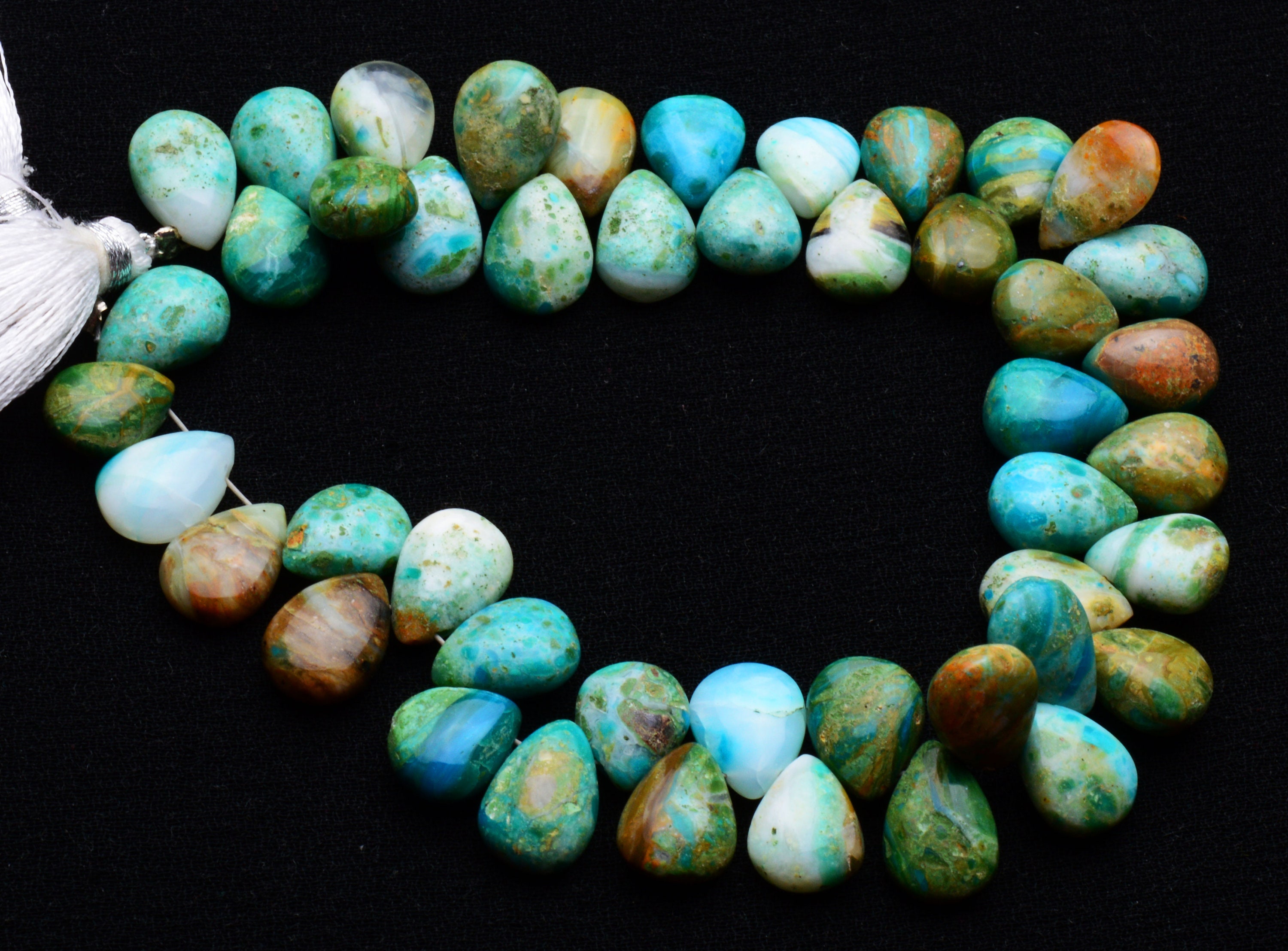 Natural Opalina Gemstone From Andes Peru, 11x9 Mm Size Smooth Pear ...