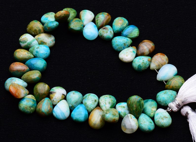 Natural Opalina Gemstone From Andes Peru, 11x9 Mm Size Smooth Pear ...