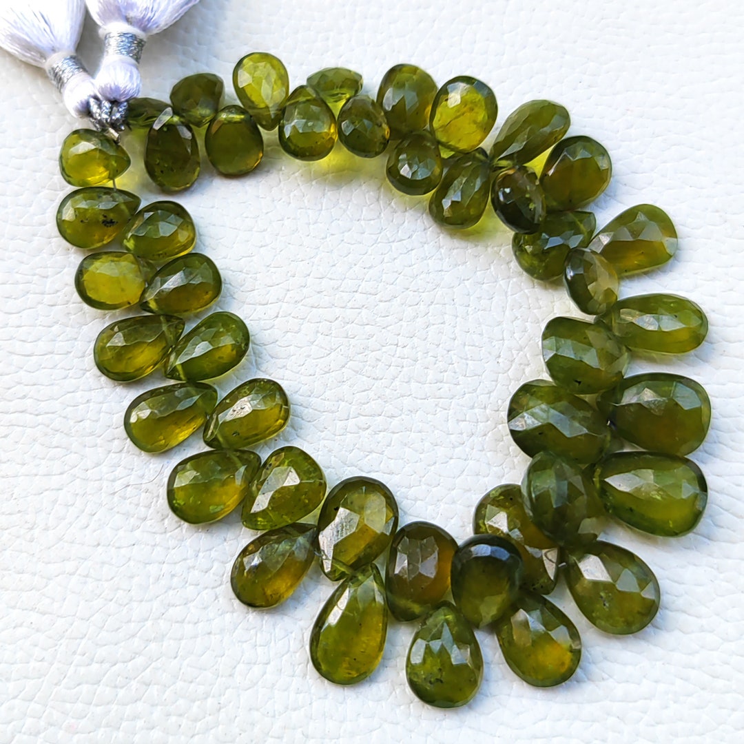 Buy Vesuvianite Gemstone Beads 11x8 to 15x10 Mm Faceted Pear Cut ...